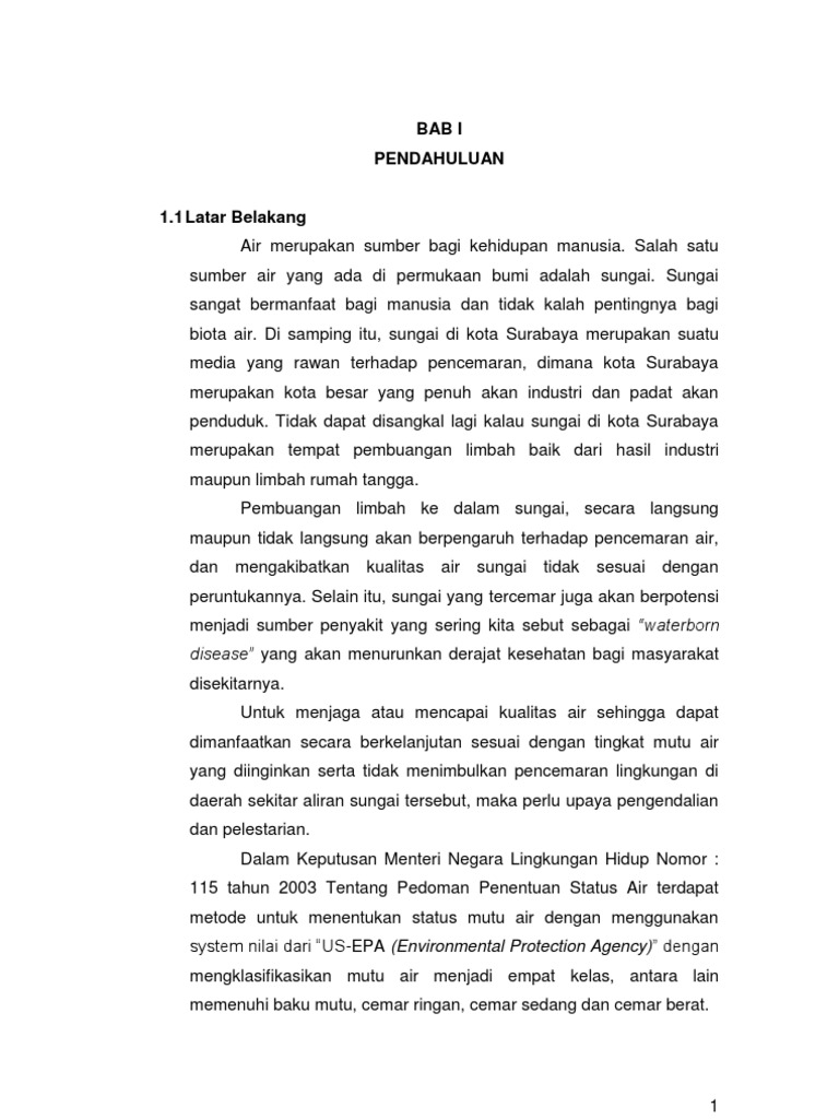 Pengukuran BOD dan COD di Sungai Surabaya | PDF | Griya & Taman