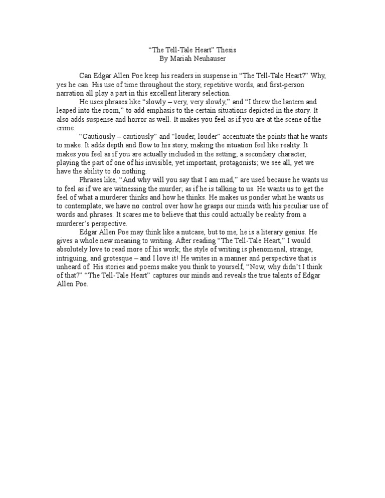 Analyzing Suspense in The Tell-Tale Heart | PDF