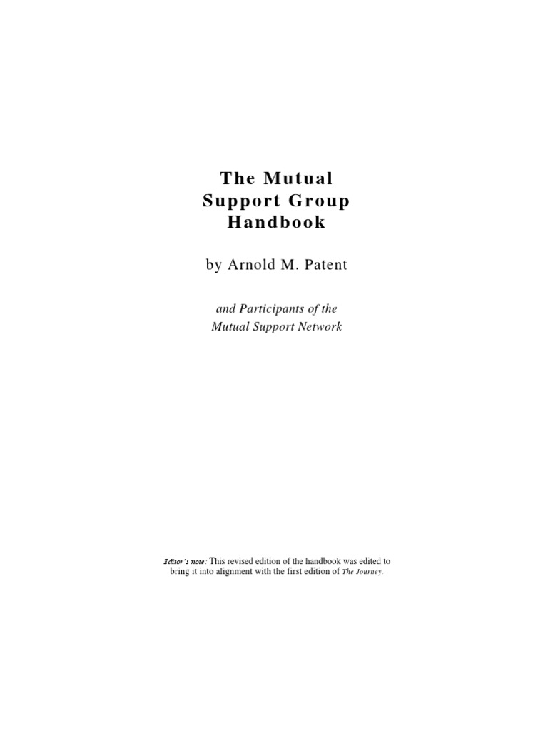 The Mutual Support Group Handbook | PDF | Feeling | Forgiveness
