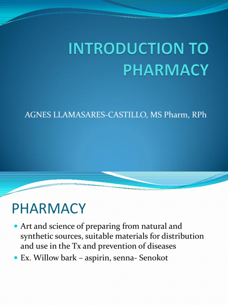 Introduction To Pharmacy | PDF | Pharmacy | Pharmacist