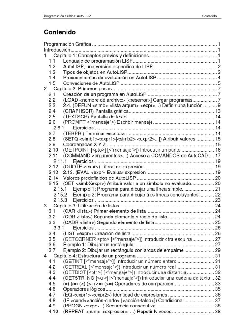 Manual AutoLisp | PDF | Lenguaje de programación | Compilador