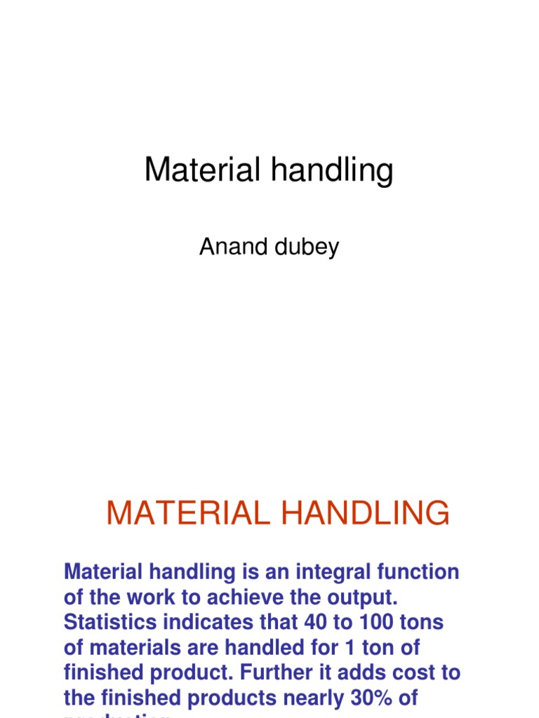 Material Handling | PDF | Crane (Machine) | Industries