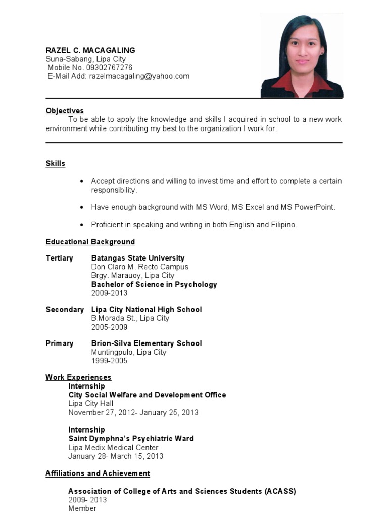 Razel Resume | PDF