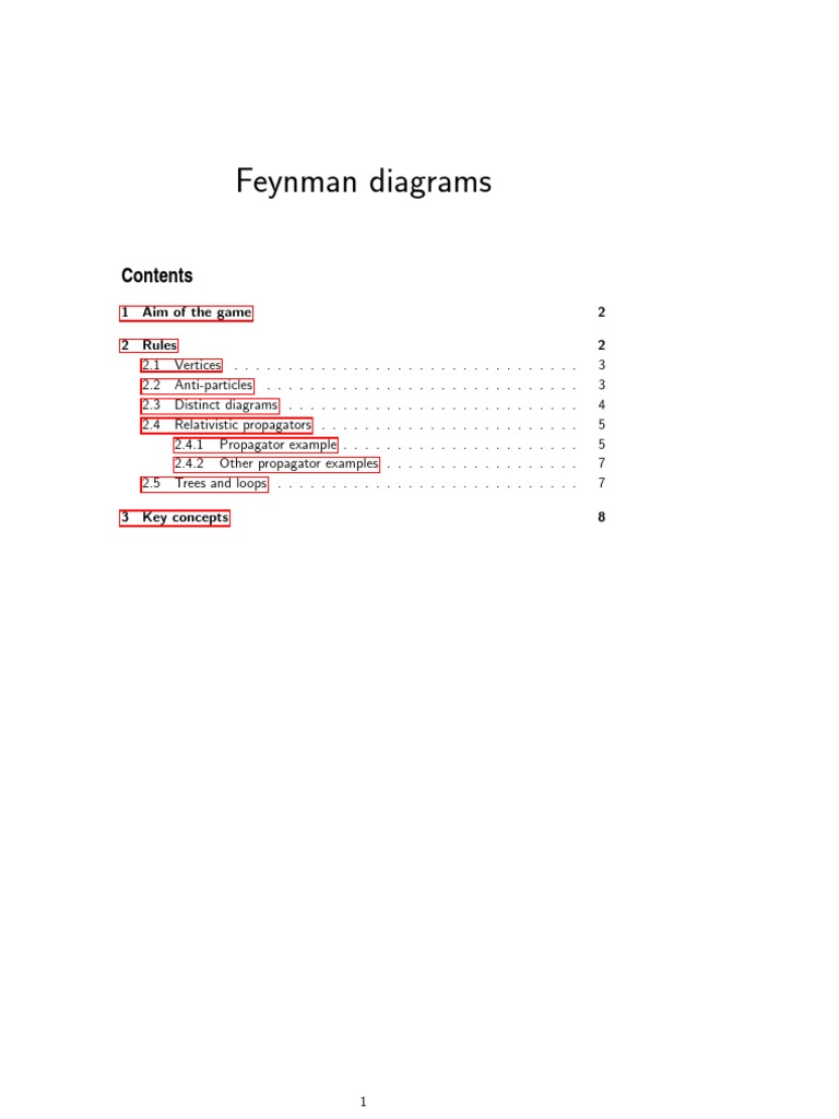 Feynman Diagram PDF | PDF | Spin (Physics) | Electron