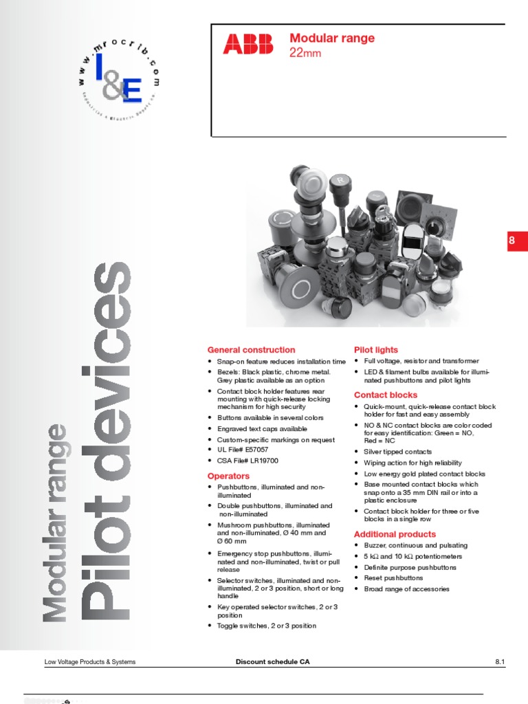 ABB, Modular Range | PDF | Switch | Incandescent Light Bulb