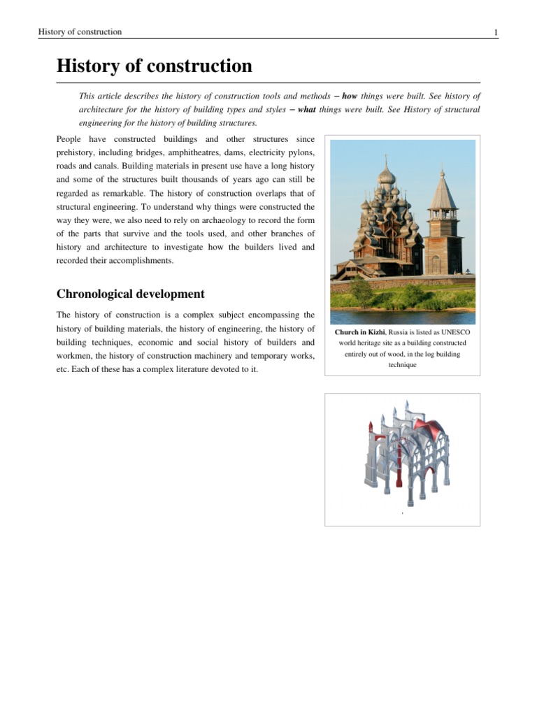 History of Construction Techniques | PDF | Science | Engineering