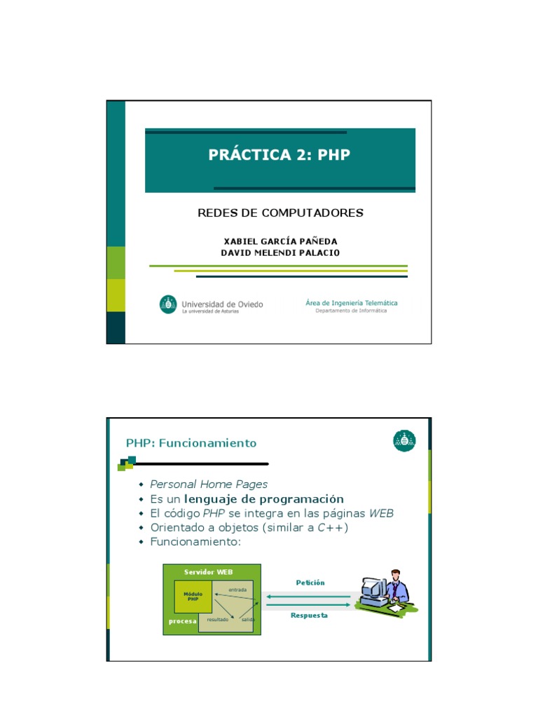 Resumen HTML y PHP - Parte 2 PDF | PDF | Php | Servidor web