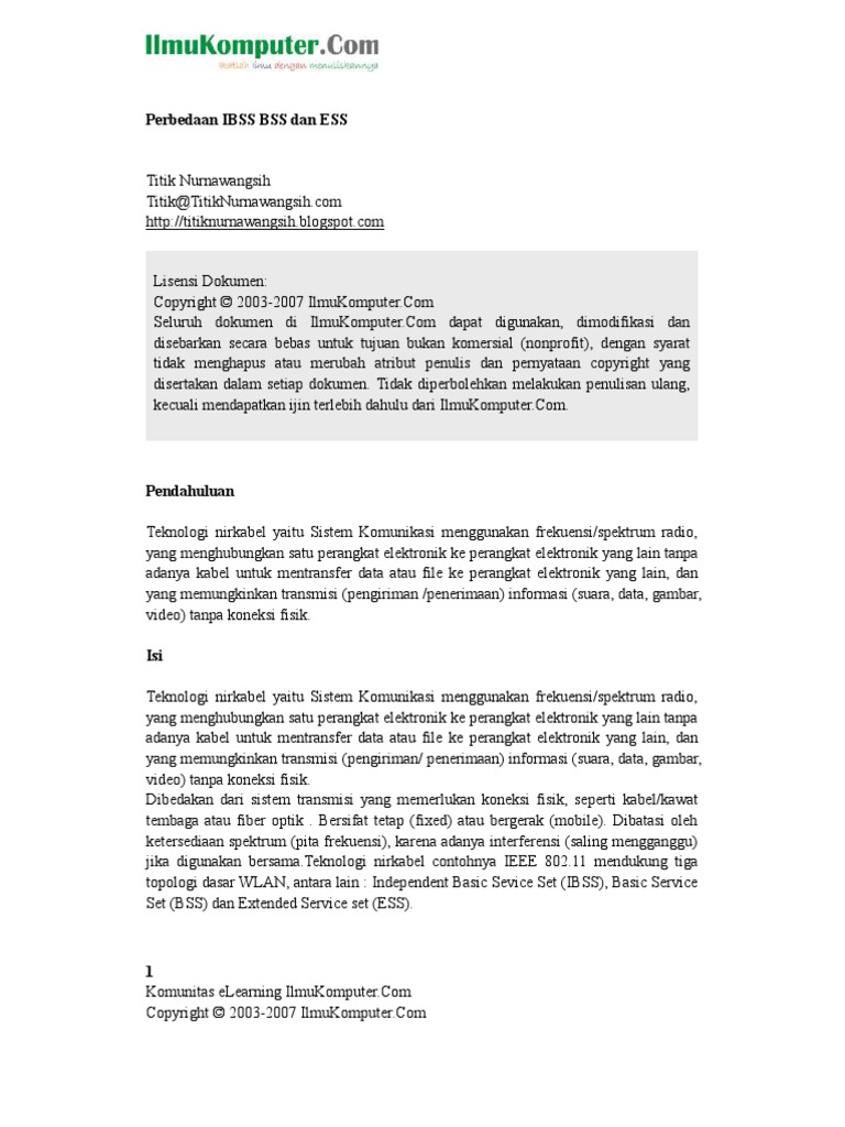 Perbedaan IBSS ESS Dan BSS | PDF | Sains & Matematika | Komputer