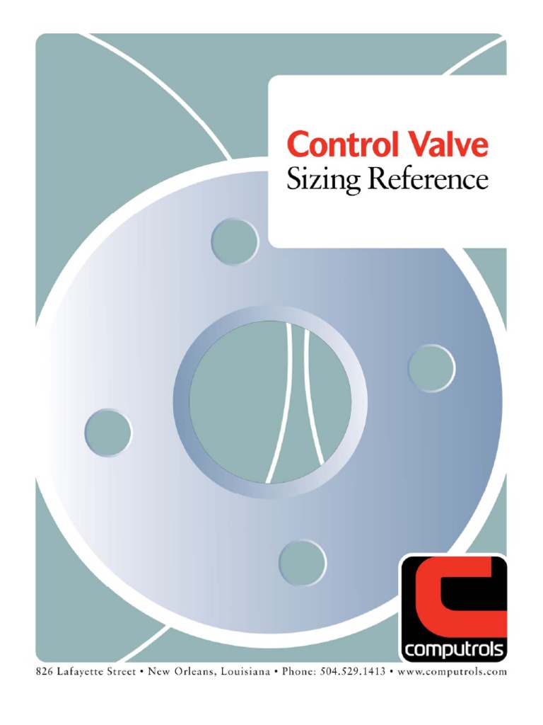 Control Valve Sizing PDF | Download Free PDF | Pressure | Water Heating