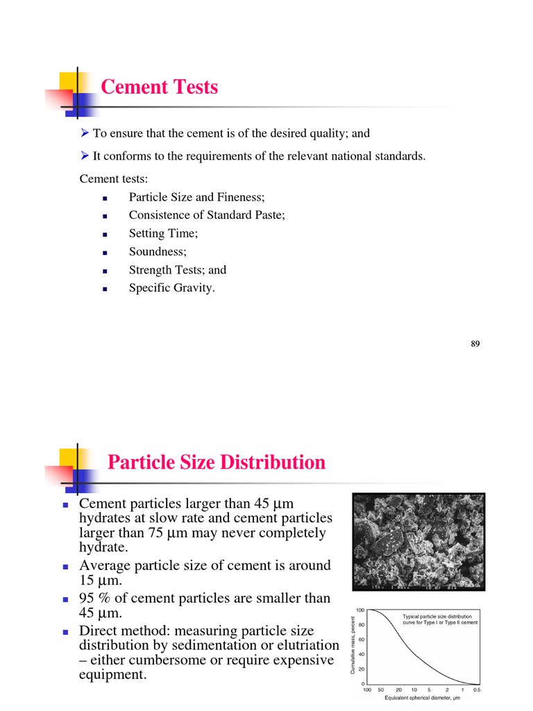 Tests | PDF | Lime (Material) | Particle Size Distribution