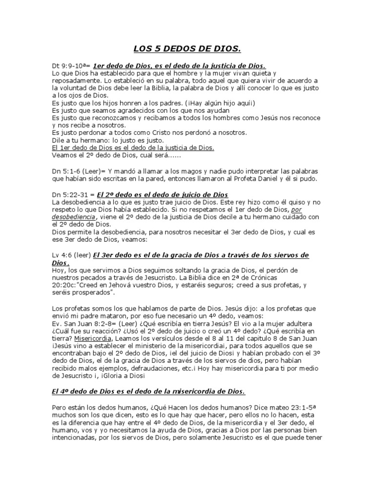 Los 5 Dedos de Dios | PDF | Evangelios | Evangelio De Lucas