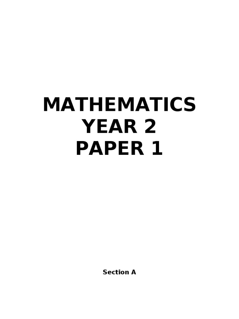 Maths Year 2 Papers | PDF | Teaching Mathematics | Nature