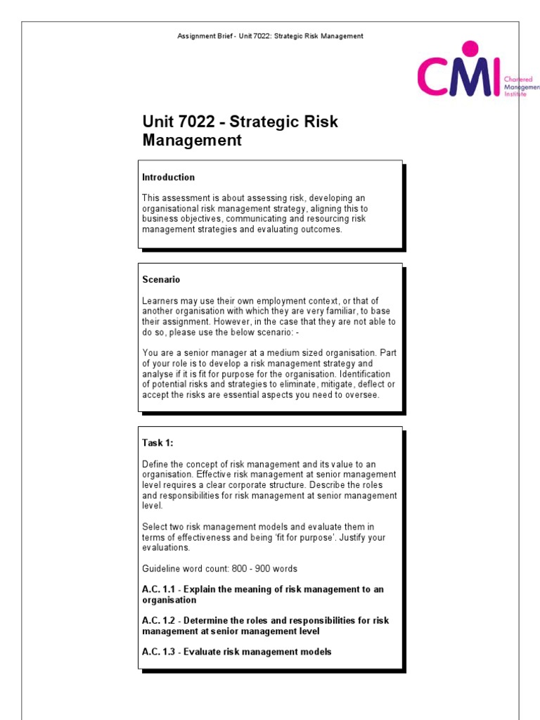 Strategic Risk Management | PDF | Risk Management | Risk