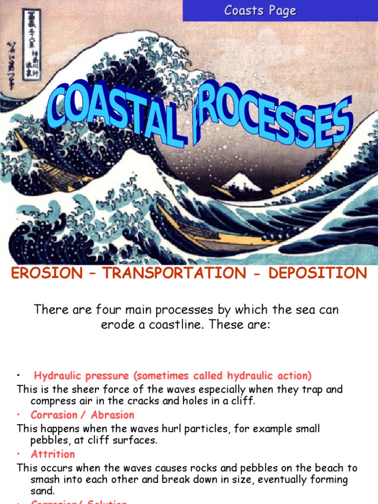 Coastal Features - Erosion Processes | PDF | Beach | Erosion