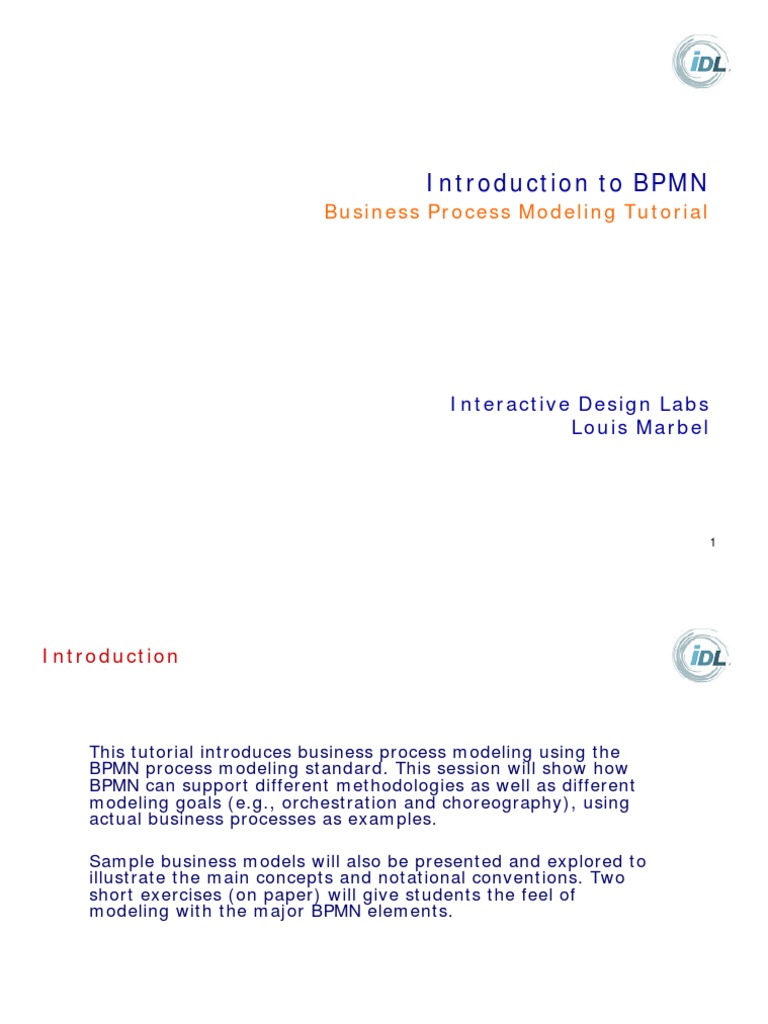 BPMN Tutorial | PDF | Business Process | Systems Engineering