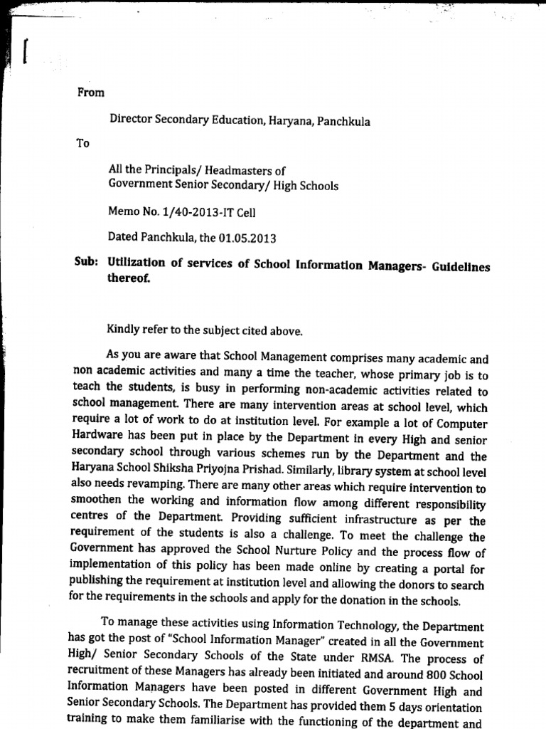 Letter To DEOs | Download Free PDF | Secondary School | Libraries