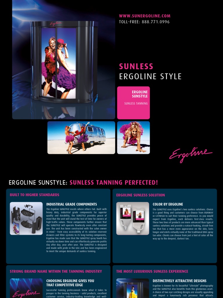 2013 Ergoline Sunstyle Booth 4pg Sales Brochure | PDF | Brand
