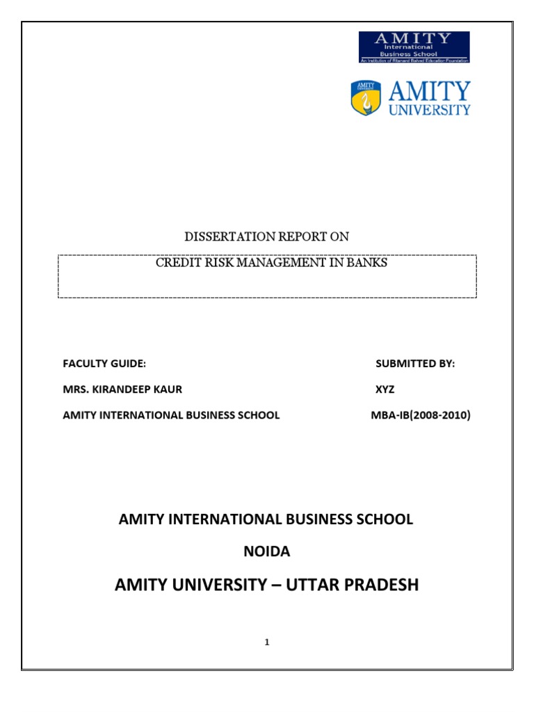 Credit Risk Management | PDF | Credit (Finance) | Credit Risk