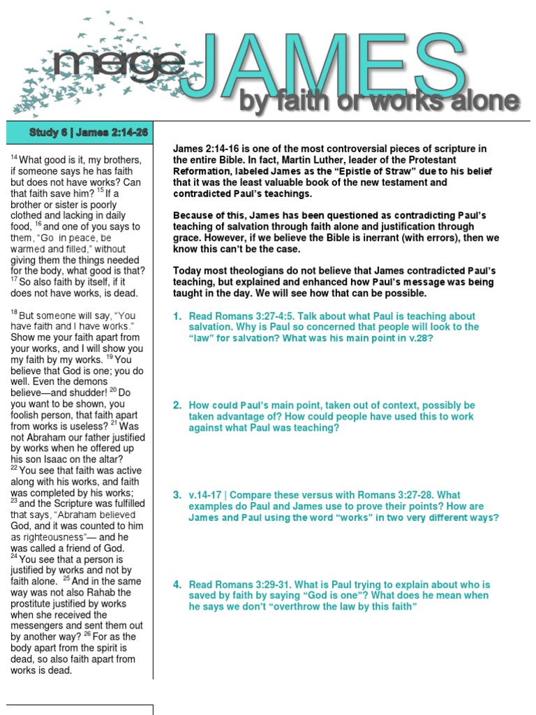 James Study 6 | PDF | Epistle Of James | Epistle To The Romans