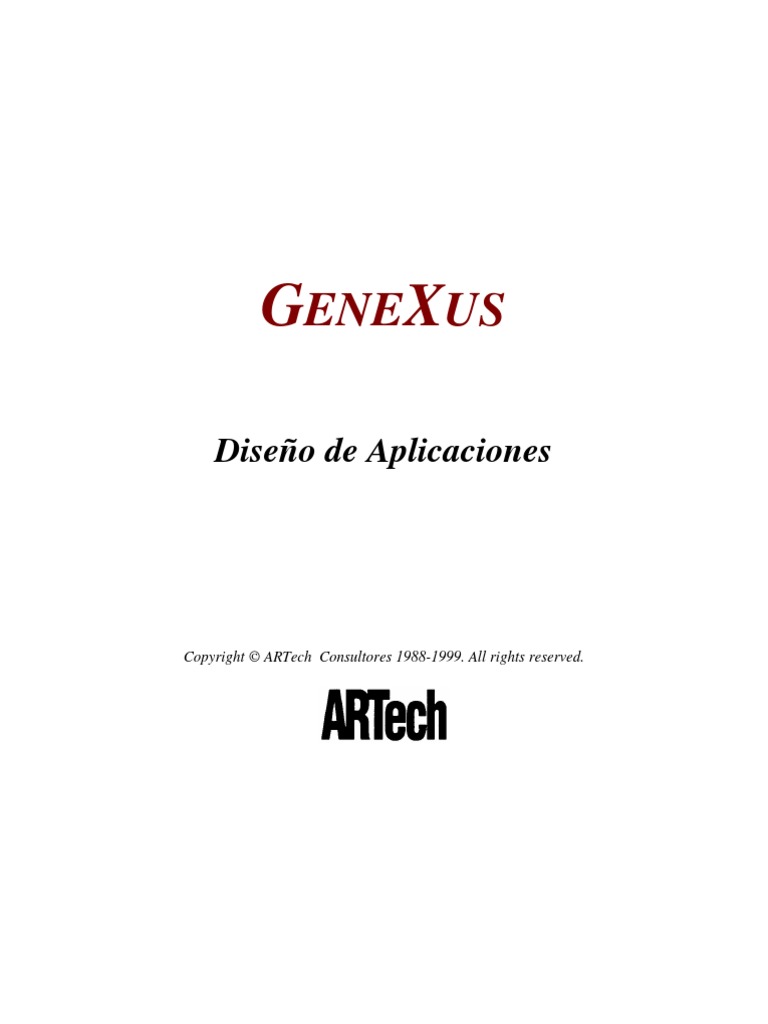 Genexus Manual | PDF | Proceso de desarrollo de software | Diseño
