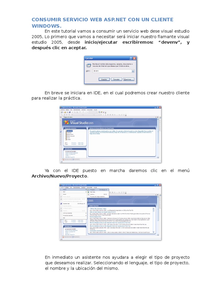 Consumir Un Servicio Web Dese Visual Estudio 2005 | PDF | Business