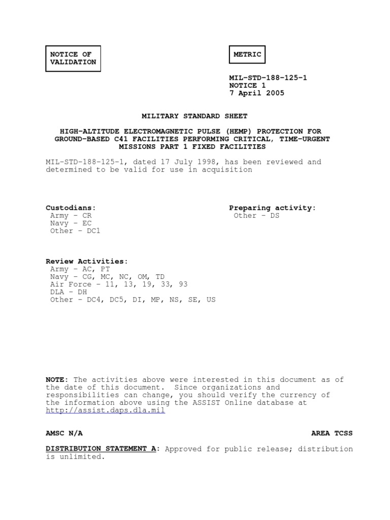 High-Altitude Electromagnetic Pulse (Hemp) Protection For Ground-Based ...