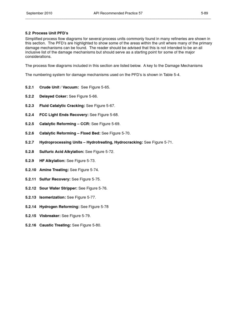 API 571 Section - 5 Refining Industry Damage Mechanisms - PFDs - Final ...