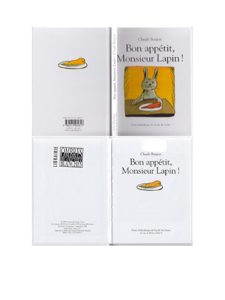 Bon Appetit Monsieur Lapin | PDF | Études des langues étrangères
