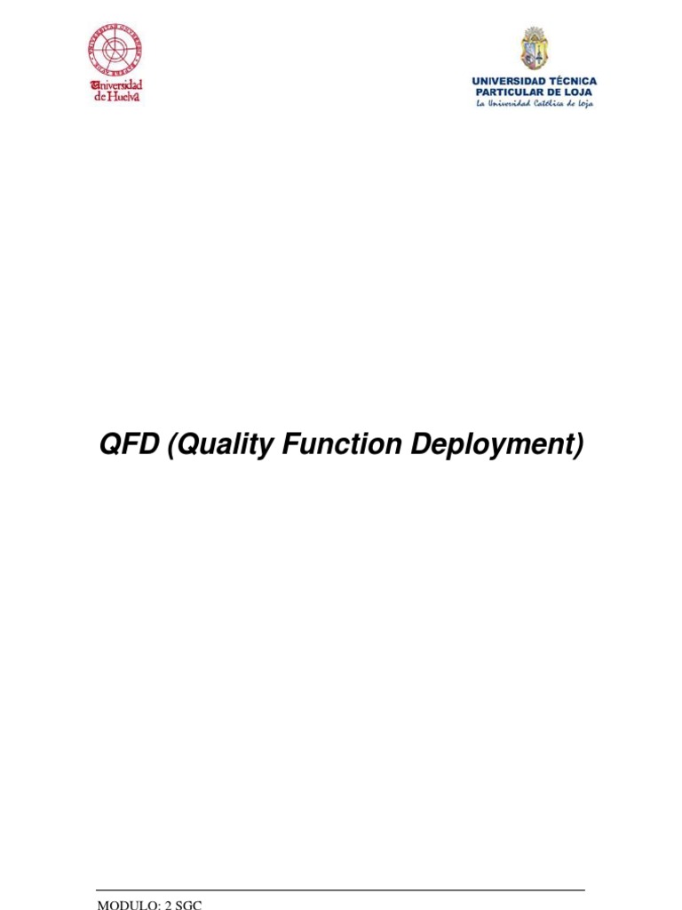 QFD PDF | PDF | Calidad (comercial) | Producto (Negocio)