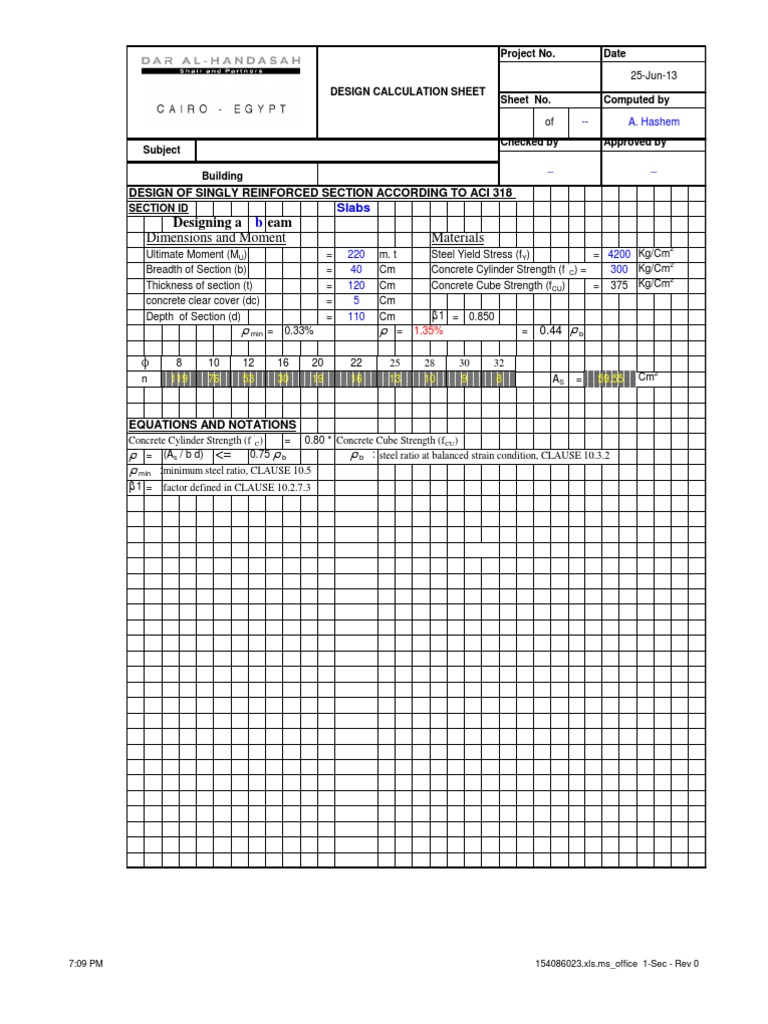 Designing A Eam: Dimensions and Moment Materials | PDF | Strength Of ...
