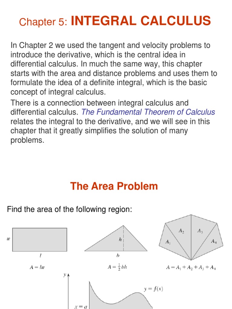 Integral Calculus: The Fundamental Theorem of Calculus | PDF