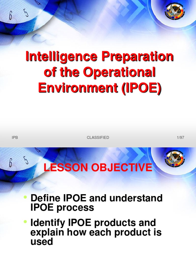 Intelligence Preparation of The Operational Environment (IPOE ...
