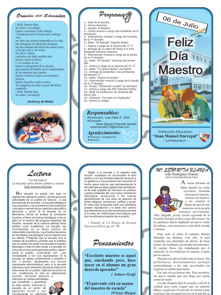 Feliz Dia Maestro Pdf