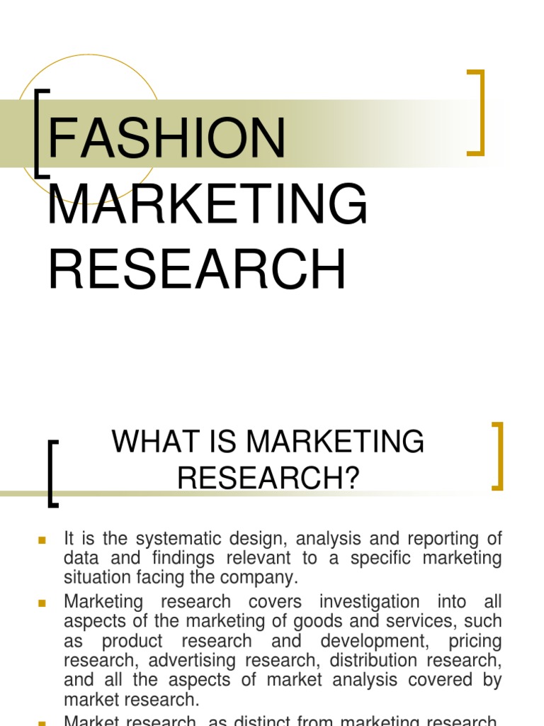 Fashion Marketing Research Fme 02 | Marketing Research | Sampling ...