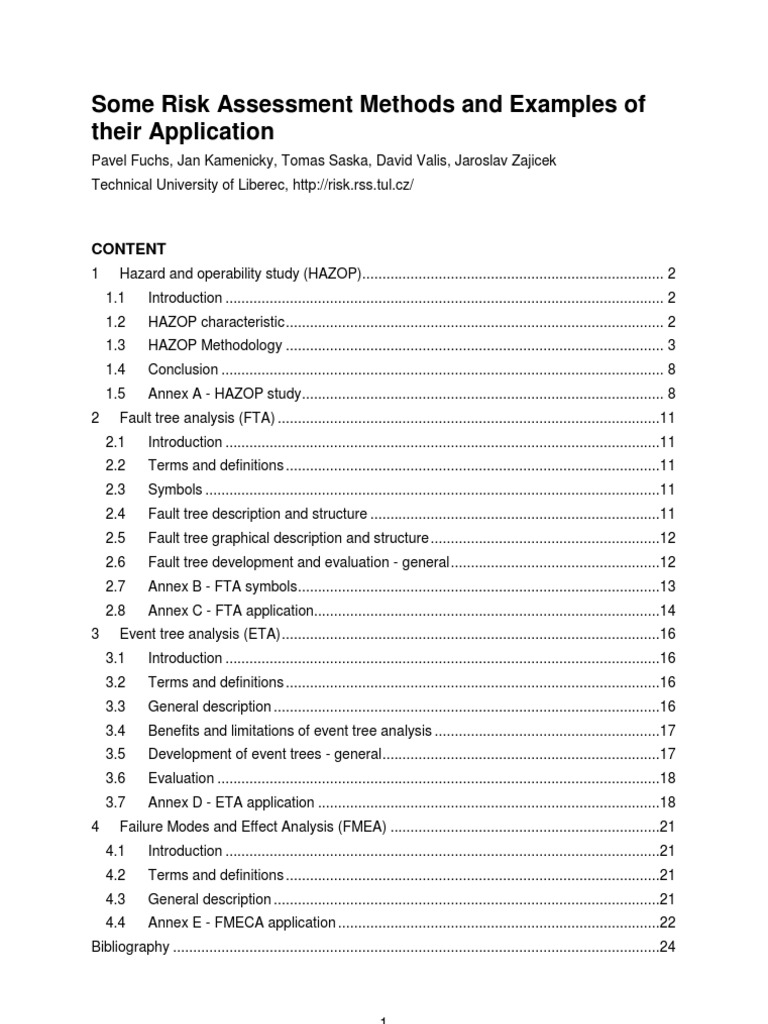 Risk Assessment Methods | PDF | Reliability Engineering | Risk