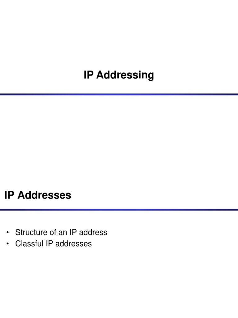 IP Addressing Lecture | PDF | Ip Address | Internet Protocols IP Addressing Lecture | PDF | Ip Address | Internet Protocols