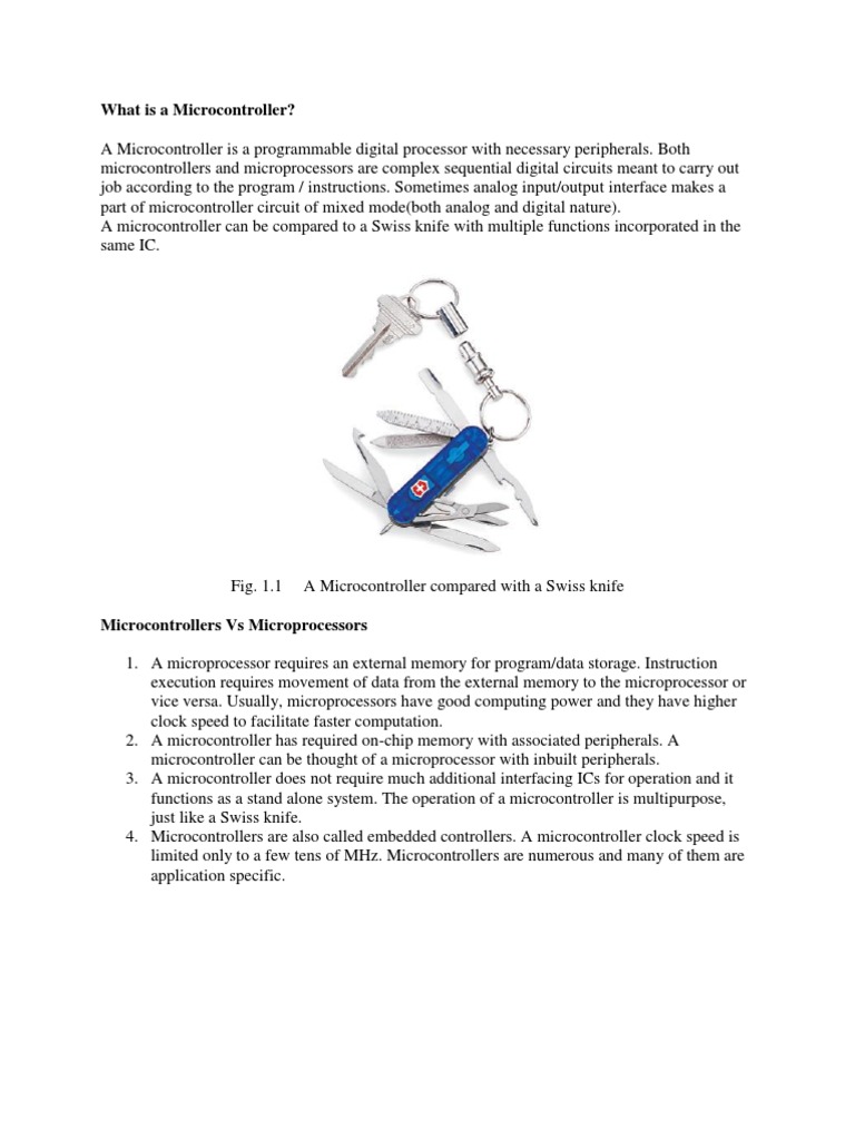 What Is A Microcontroller | PDF | Instruction Set | Microcontroller