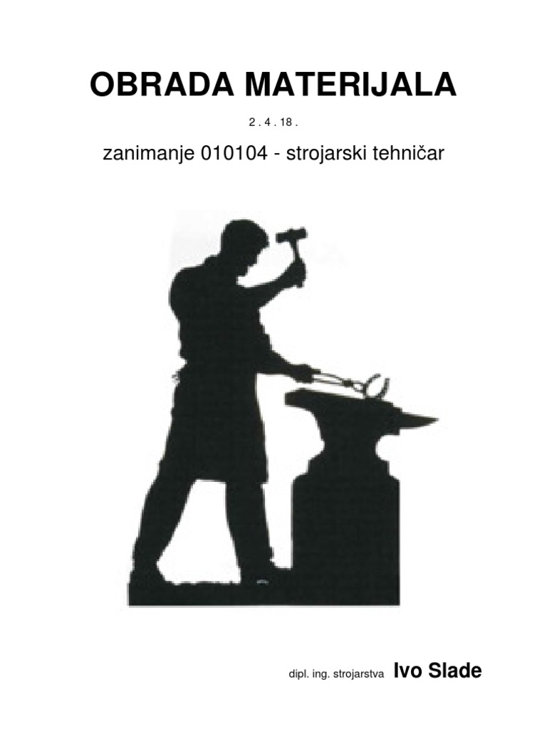 Skripta - Obrada Materijala 1 - I. Dio | PDF