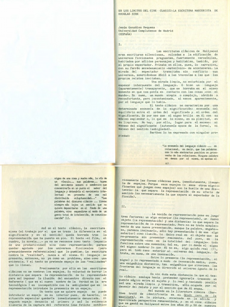 Escritura manierista en Douglas Sirk | PDF | Escritura | Pinturas