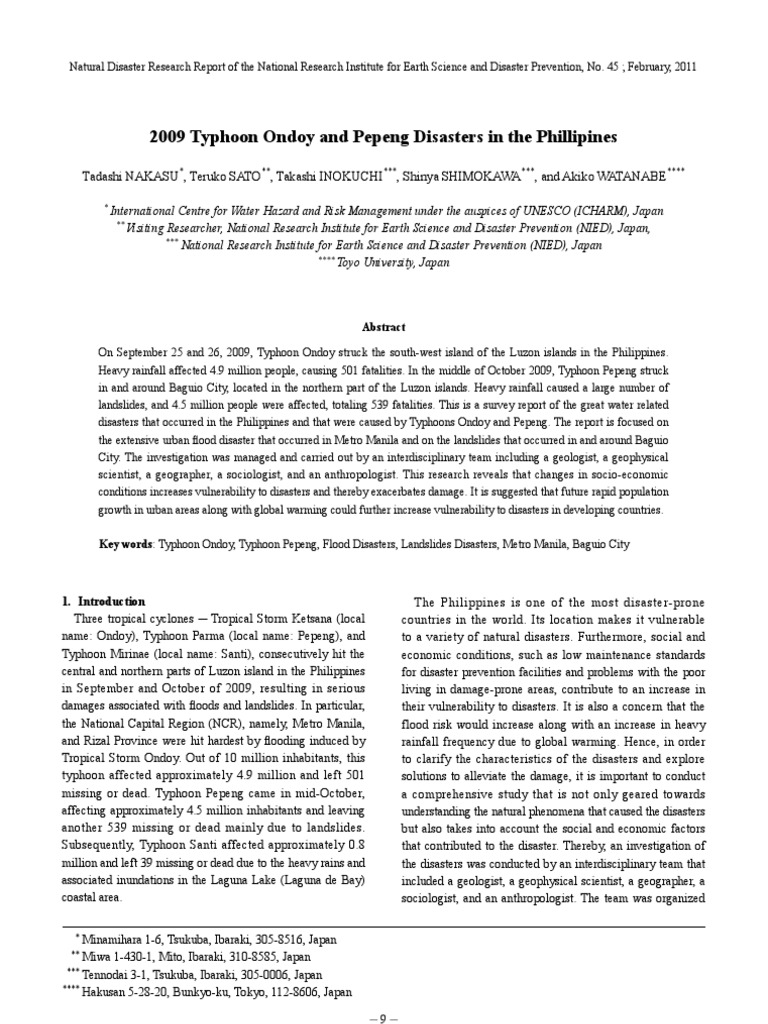 2009 Typhoon Ondoy and Pepeng Impact | PDF | Flood | Tropical Cyclones
