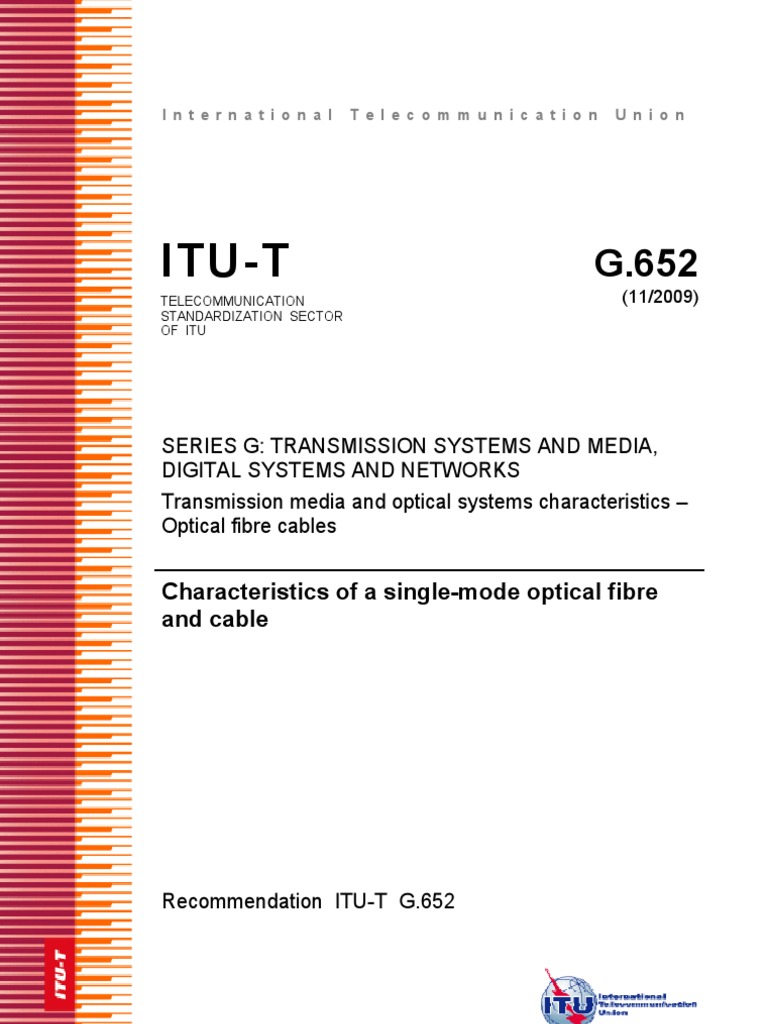 Norma ITU-T G.652 PDF | PDF | Optical Fiber | Dispersion (Optics)