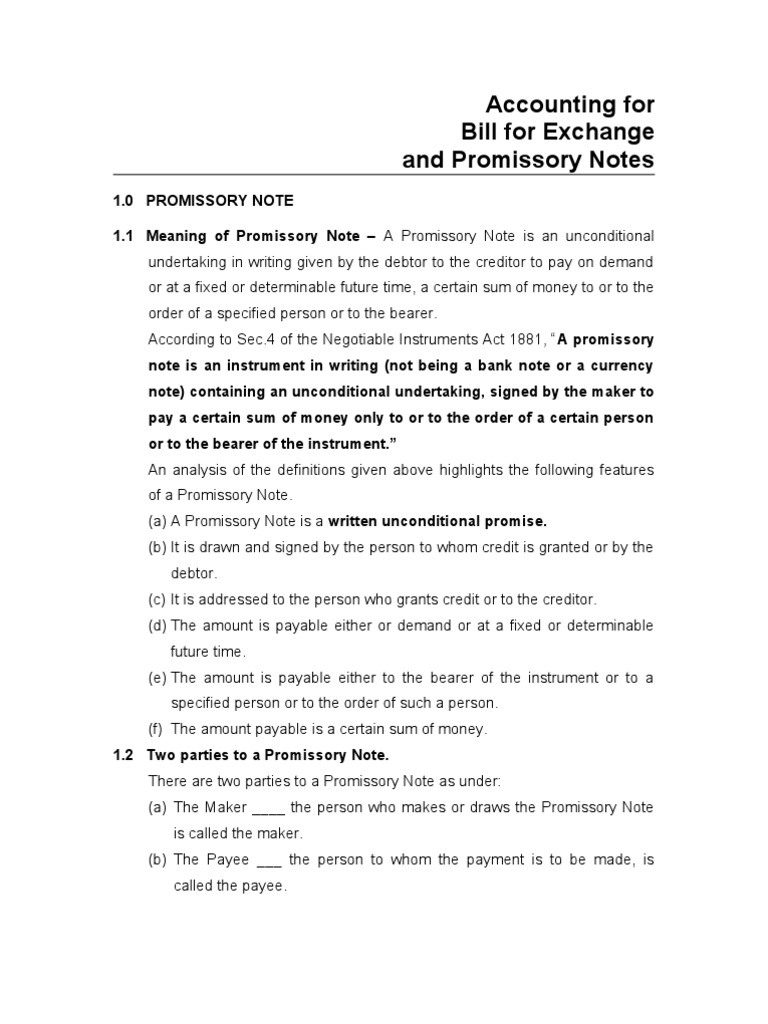 Chapter 2 | PDF | Negotiable Instrument | Promissory Note