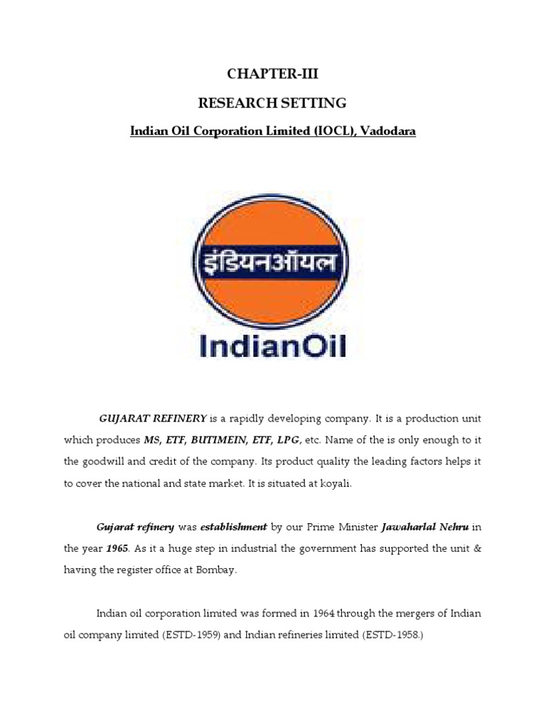 Iocl Profile | PDF | Oil Refinery | Chemical Process Engineering