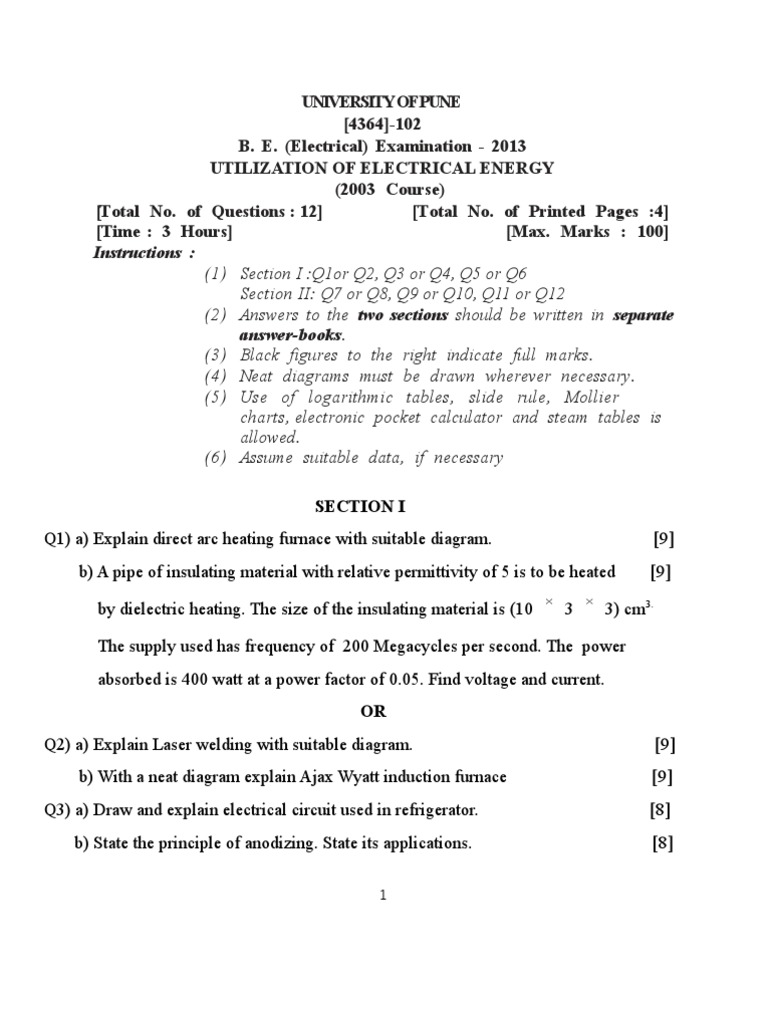 Instructions:: Section I | PDF | Physics | Manufactured Goods