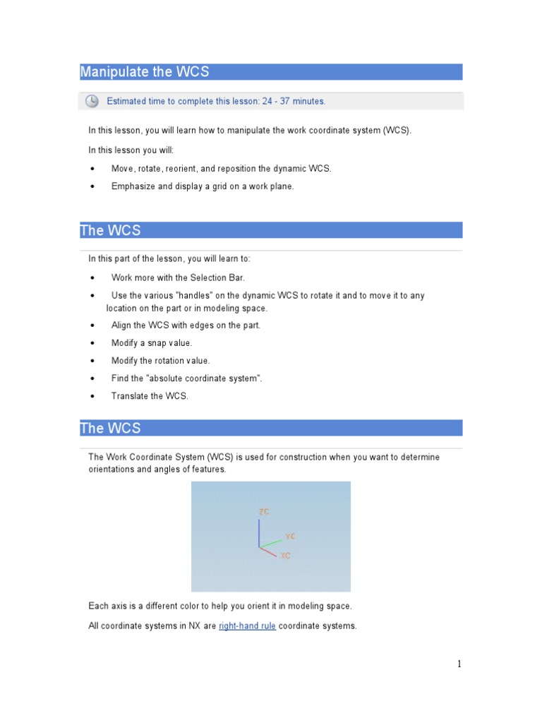 WCS | PDF | Cartesian Coordinate System | Rotation