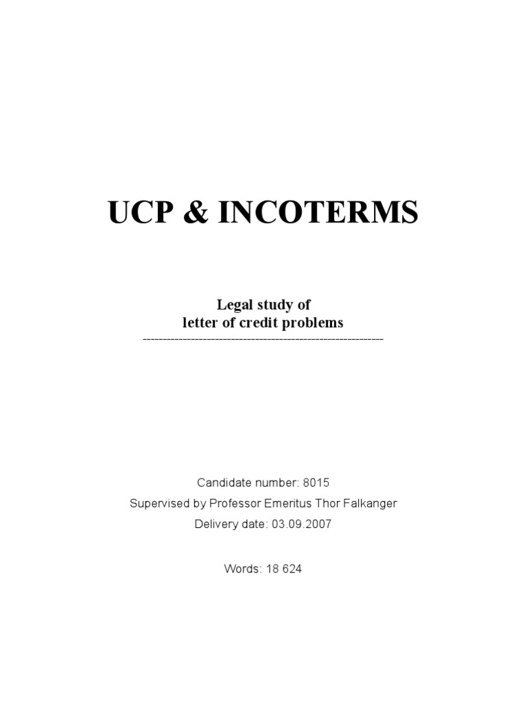 Ucp and Isbp Explanation | PDF | Letter Of Credit | Bill Of Lading