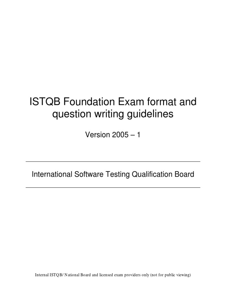 ISTQB Exam Guidelines | PDF