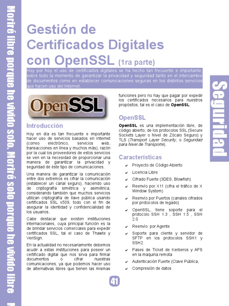 Gestión de Certificados Digitales Con OpenSSL | PDF | Transport Layer Security | Comunicaciones ...