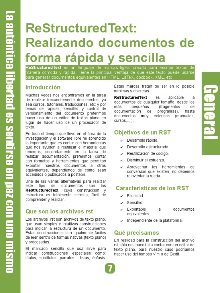 ReStructuredText: Realizando Documentos de Forma Rápida y Sencilla ...