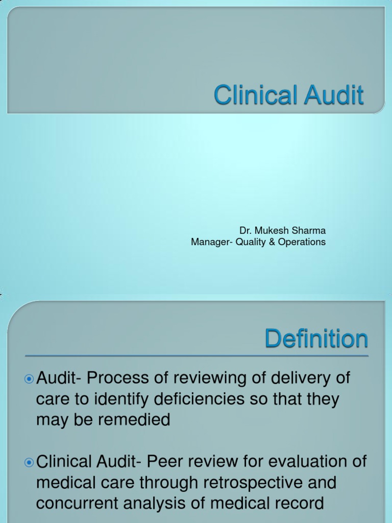Clinical Audit | PDF | Sampling (Statistics) | Health Care